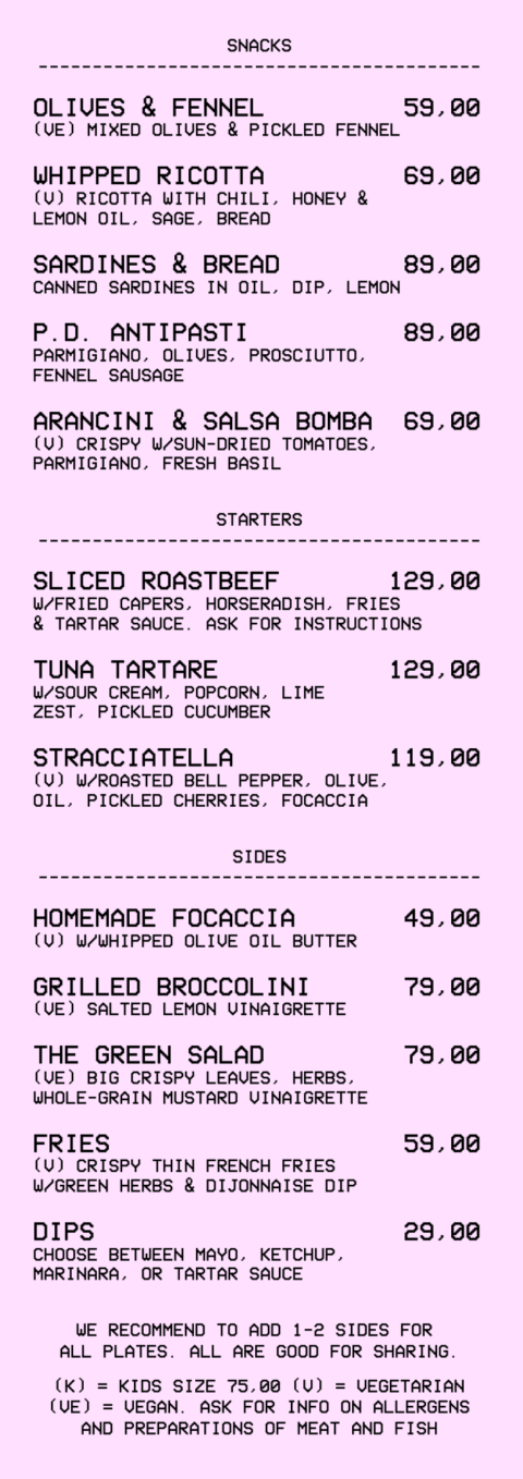 Menu » A crunchy celebration | Palazzo Diner